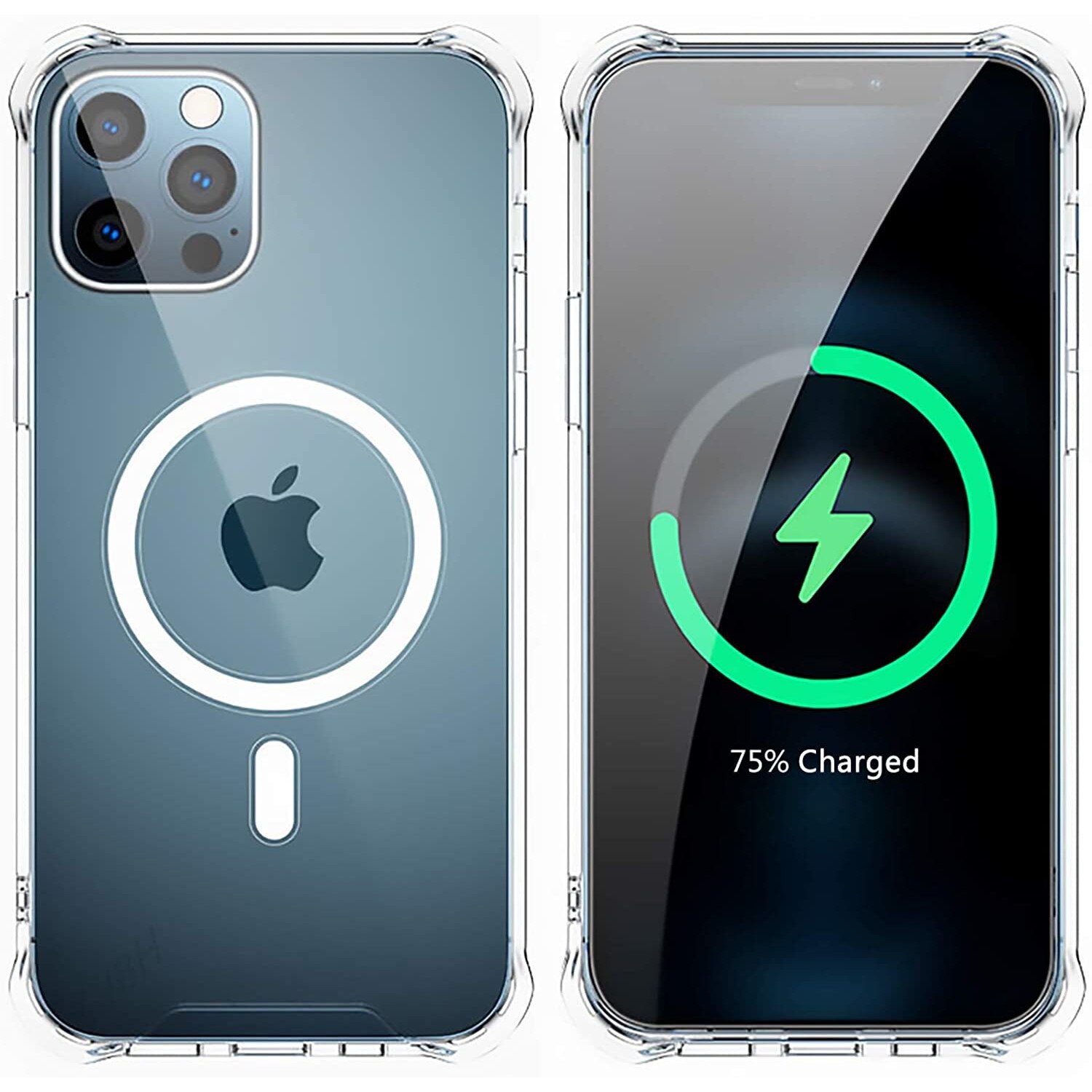 Awei Magsafe 15 W vezeték nélküli mágneses töltőkészlet, fehér és ...