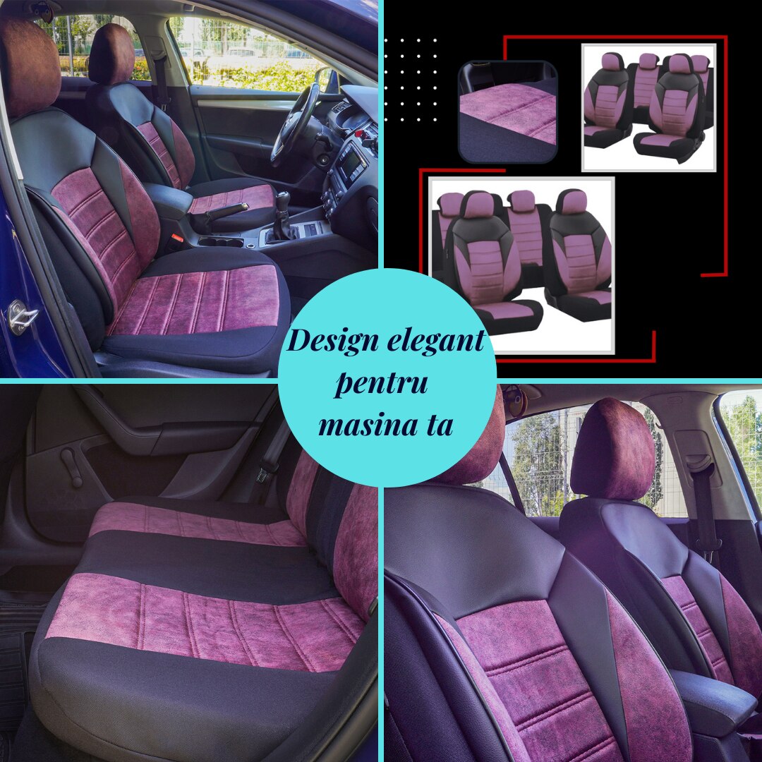 Set huse auto universale Diamond, cu umplutura de spuma moale ...