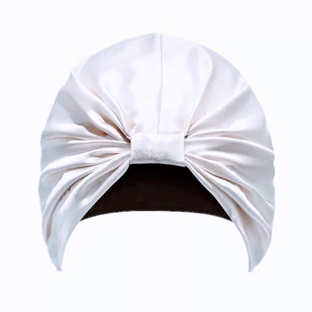 Boneta turban din matase naturala Mulberry - White - eMAG.ro
