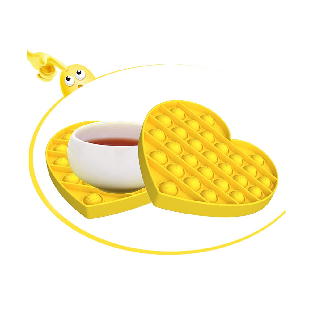 Jucarie senzoriala Pop It Now, inima Galbena 14.8 cm - eMAG.ro