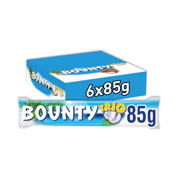 Baton cu cocos invelit in ciocolata cu lapte Bounty, 6x85g, 510g - eMAG.ro