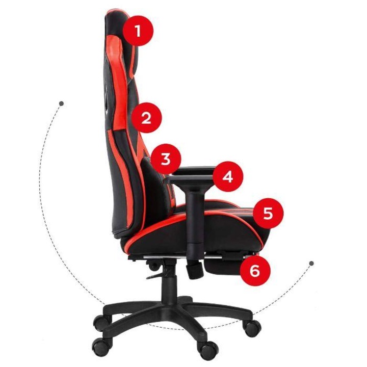 Геймърски стол Huzaro, force 7.5, изд - eMAG.bg
