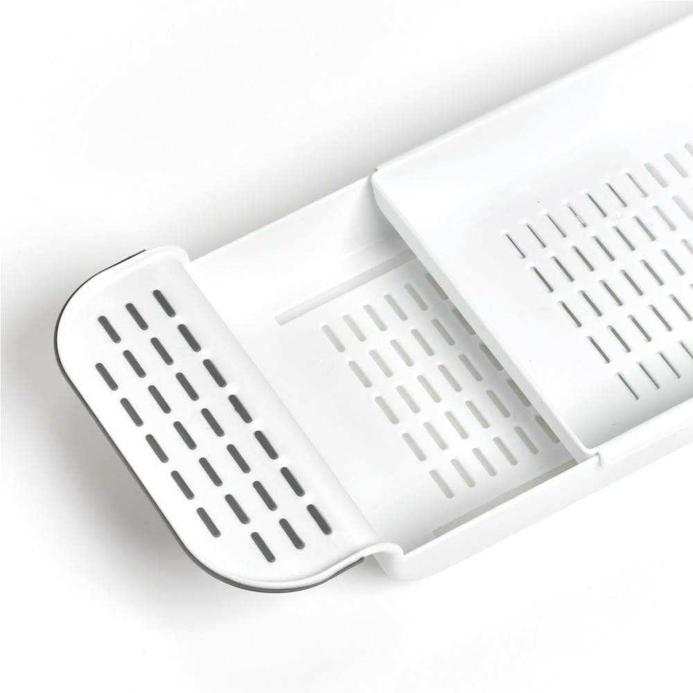 Suport extensibil cada Zeller, plastic, 55x17.3x6.5 cm, alb - eMAG.ro