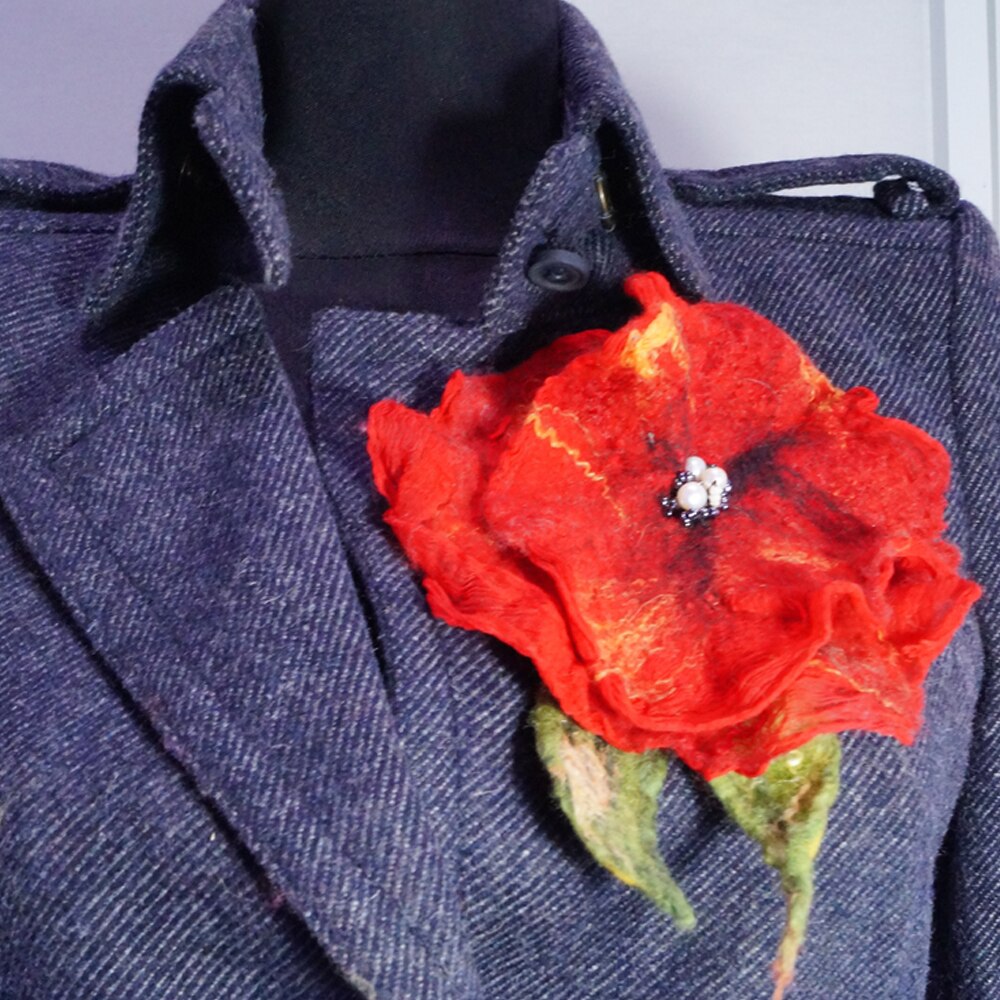 Brosa, floare, realizata manual - eMAG.ro