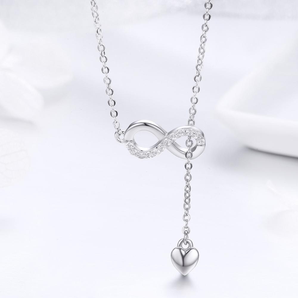 Colier infinit cu inimioara glisanta, argint 925‰, Luss - eMAG.ro