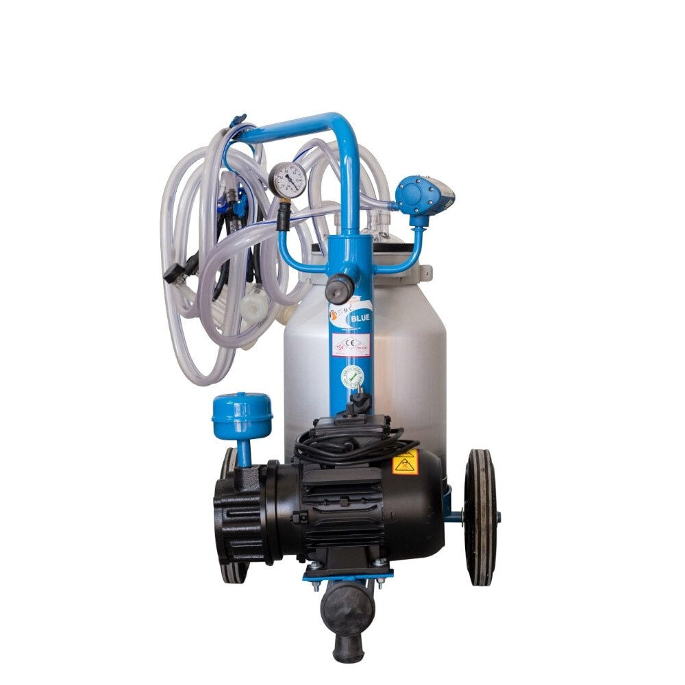 Aparat de muls oi si capre EMT BLUE, 2 posturi, 1 bidon aluminiu 25 ...