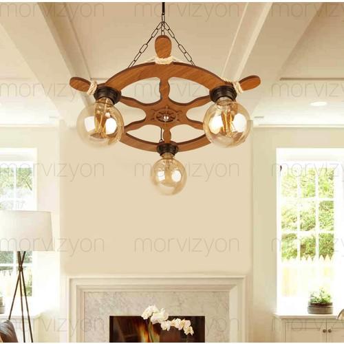 Pendul rustic Dument din MDF, E27 - eMAG.ro