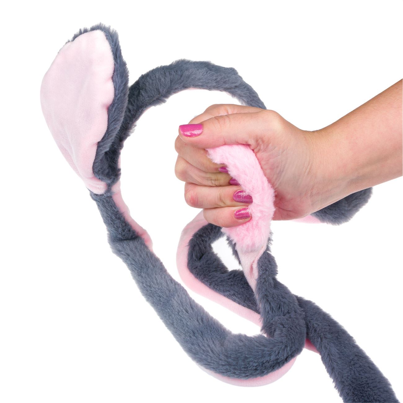 Urechi de iepure cu miscare, blana gri, 24 cm - eMAG.ro