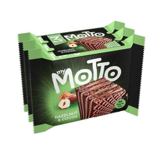 Комплект 3 опаковки вафли My Motto Hazelnut&Cocoa, 34 г/брой - eMAG.bg