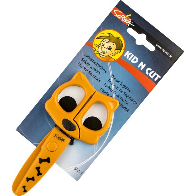 Set 3 Foarfece pentru copii Scriva, 12cm, caine, raton, tigru - eMAG.ro