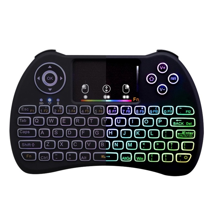 Mini tastatura wireless, WPOWER, Negru - eMAG.ro