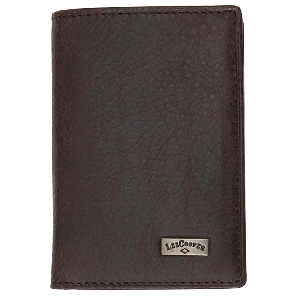 Port card barbati din piele naturala Lee Cooper EF-POB006, Cafeniu ...