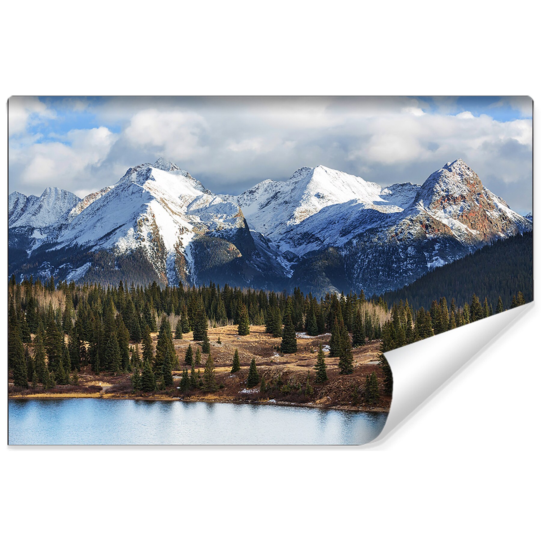 Fototapet Lac in Munti Pentru Camera Living, Dormitor 400cm x 280cm ...