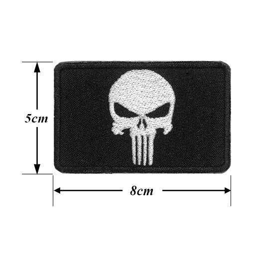 Emblema brodata, cap schelet 5x8cm - eMAG.ro