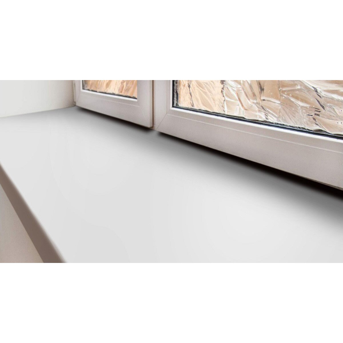 Glaf interior PVC, alb, 57x20 cm, capace laterale incluse - eMAG.ro