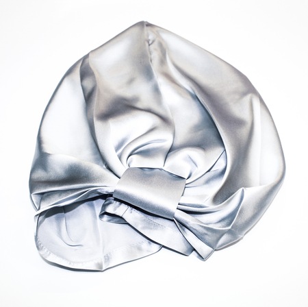 Boneta turban din matase naturala Mulberry - Silver - eMAG.ro