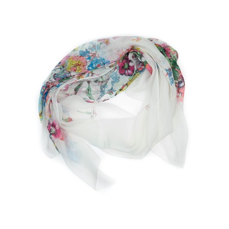 Buticcochet ES523 sál, női, virágmintás, 50x160 cm, fehér/többszínű ...
