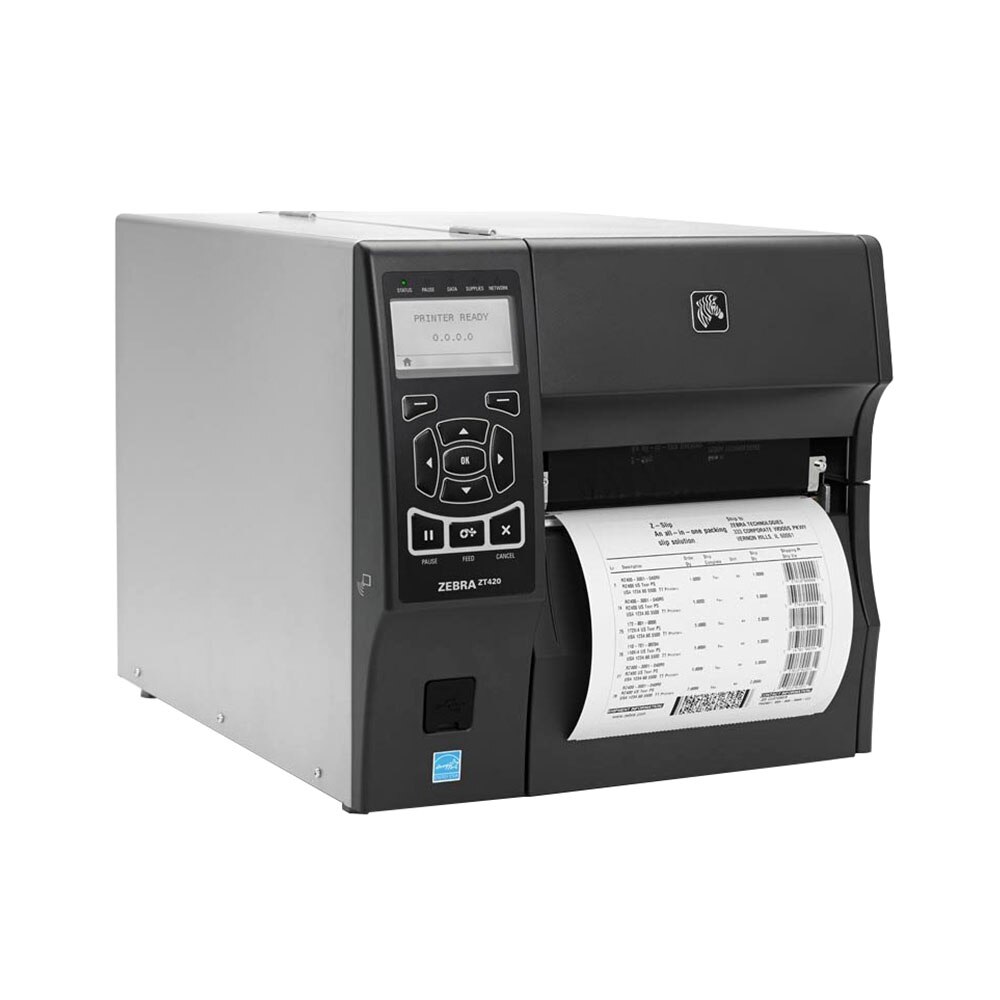 Imprimanta Zebra ZT420, 300 DPI, 168 mm, 305 mm/s, USB, Serial ...