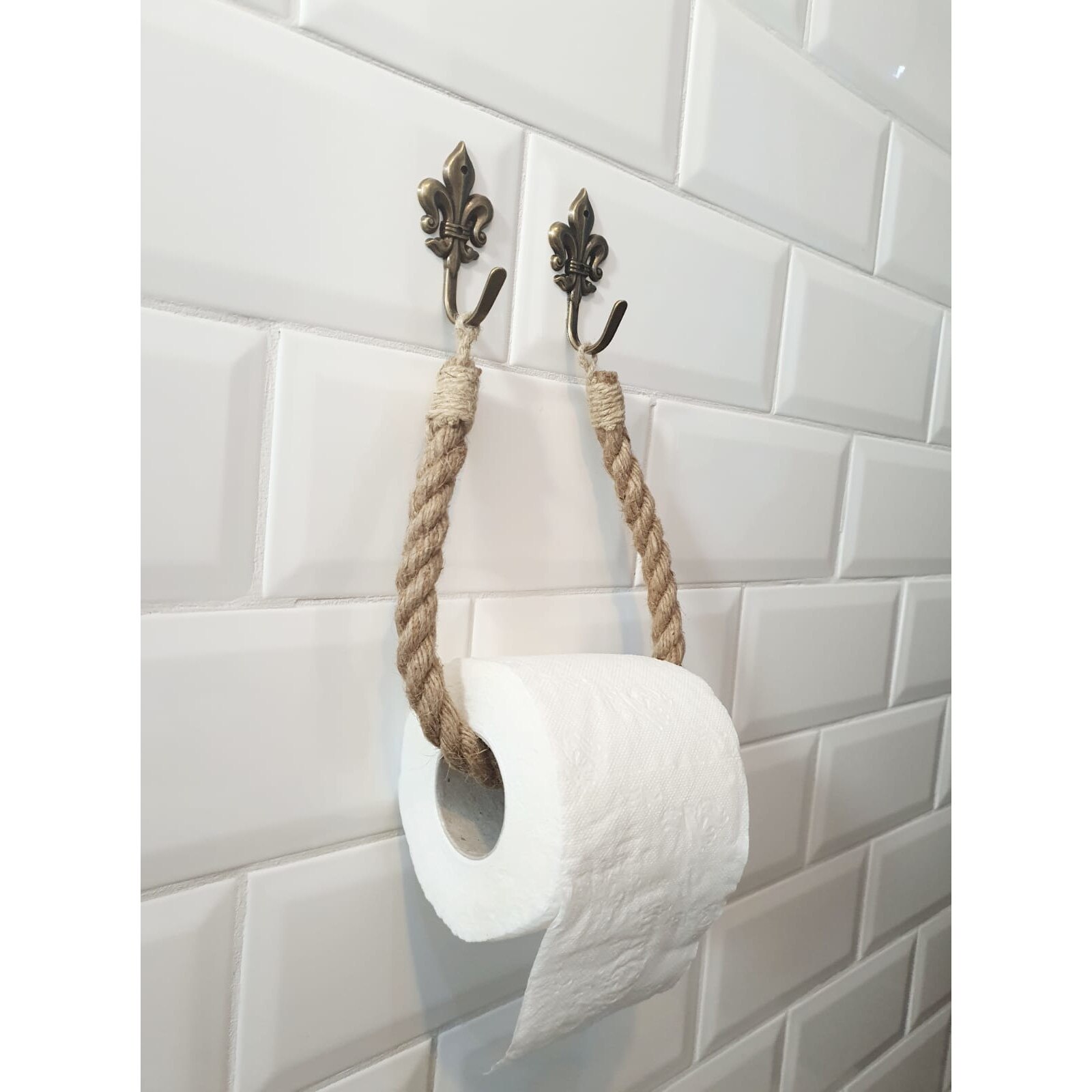 Suport elegant shabby style pentru prosop sau pentru hartie igienica ...