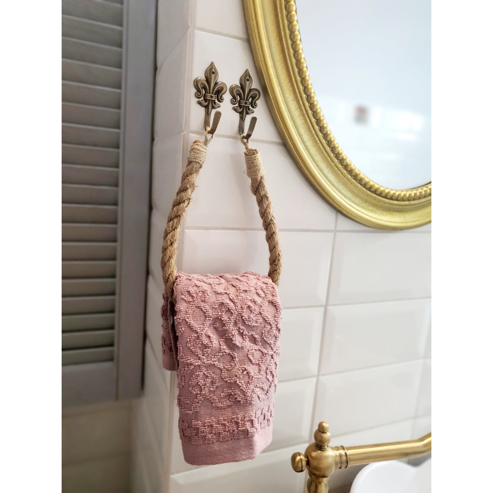 Suport elegant shabby style pentru prosop sau pentru hartie igienica ...