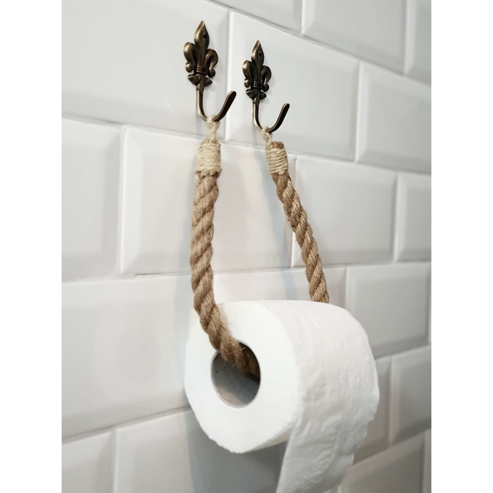 Suport elegant shabby style pentru prosop sau pentru hartie igienica ...