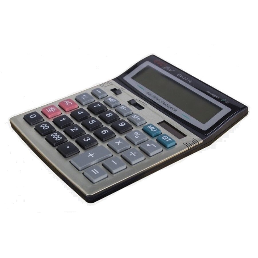 Calculator 16 dgt, 15.5*21 cm, front metalic EVOffice 2716 - eMAG.ro