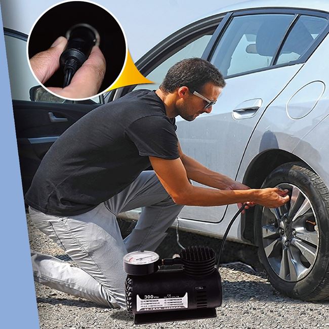 Compresor auto cu manometru, 7 bar alimentare bricheta 12V - eMAG.ro