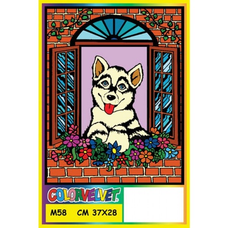 Plansa de colorat catifea Color Velvet Catel, 28 x 37 cm, 4 ani + - eMAG.ro