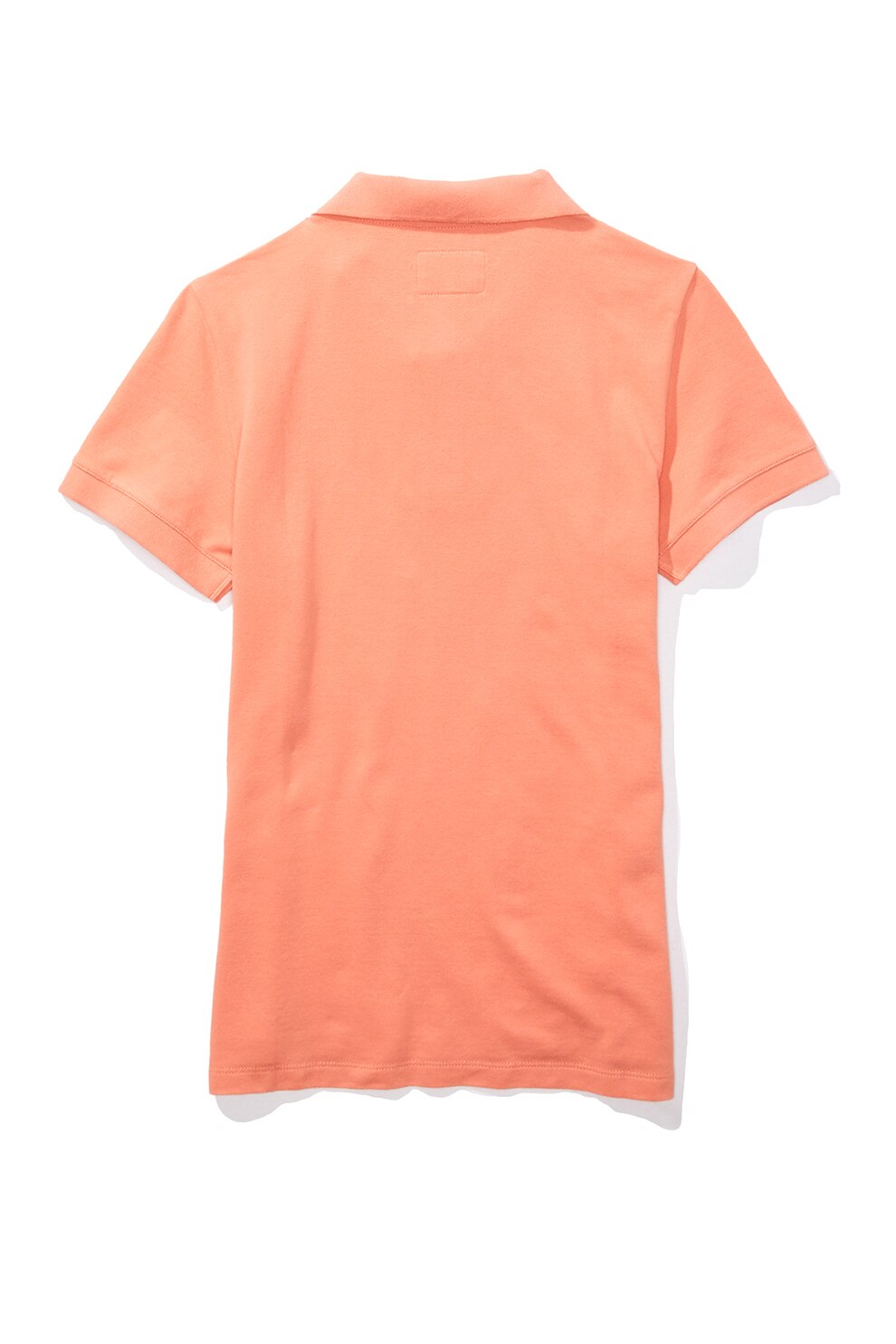 American Eagle, Tricou polo de pique cu detaliu logo brodat, Roz somon ...