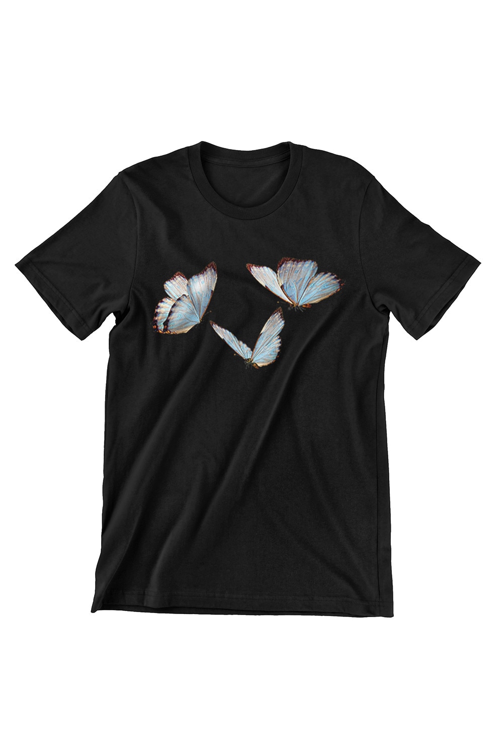 Férfi póló Pillangók, 3 kék pillangó, fehér, S - eMAG.hu