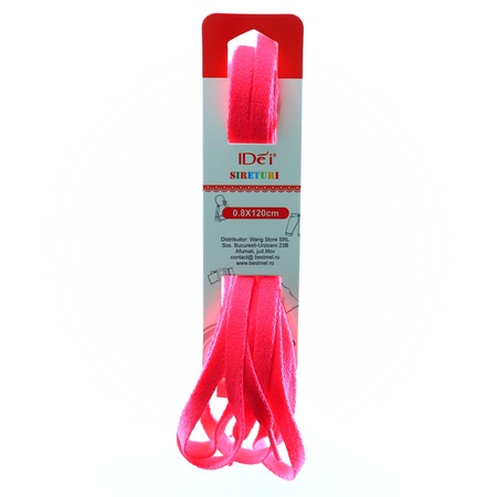 Sireturi colorate 0.8 x 120 cm, Roz - eMAG.ro