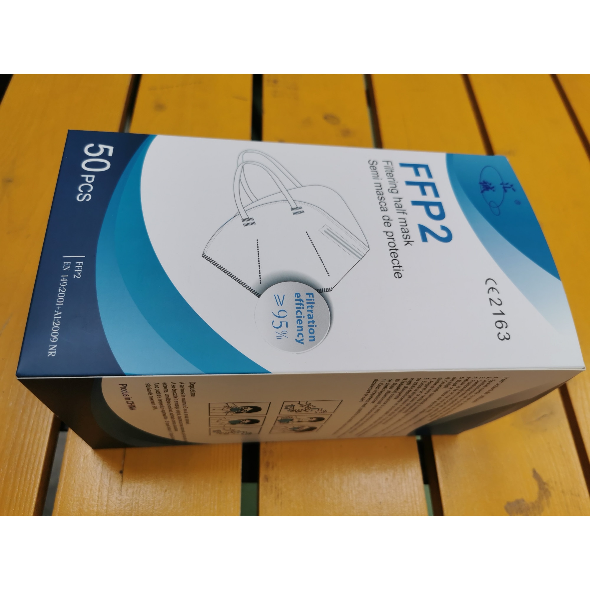 Masca FFP2, KN 95, ambalata individual, alba, profesionala - eMAG.ro