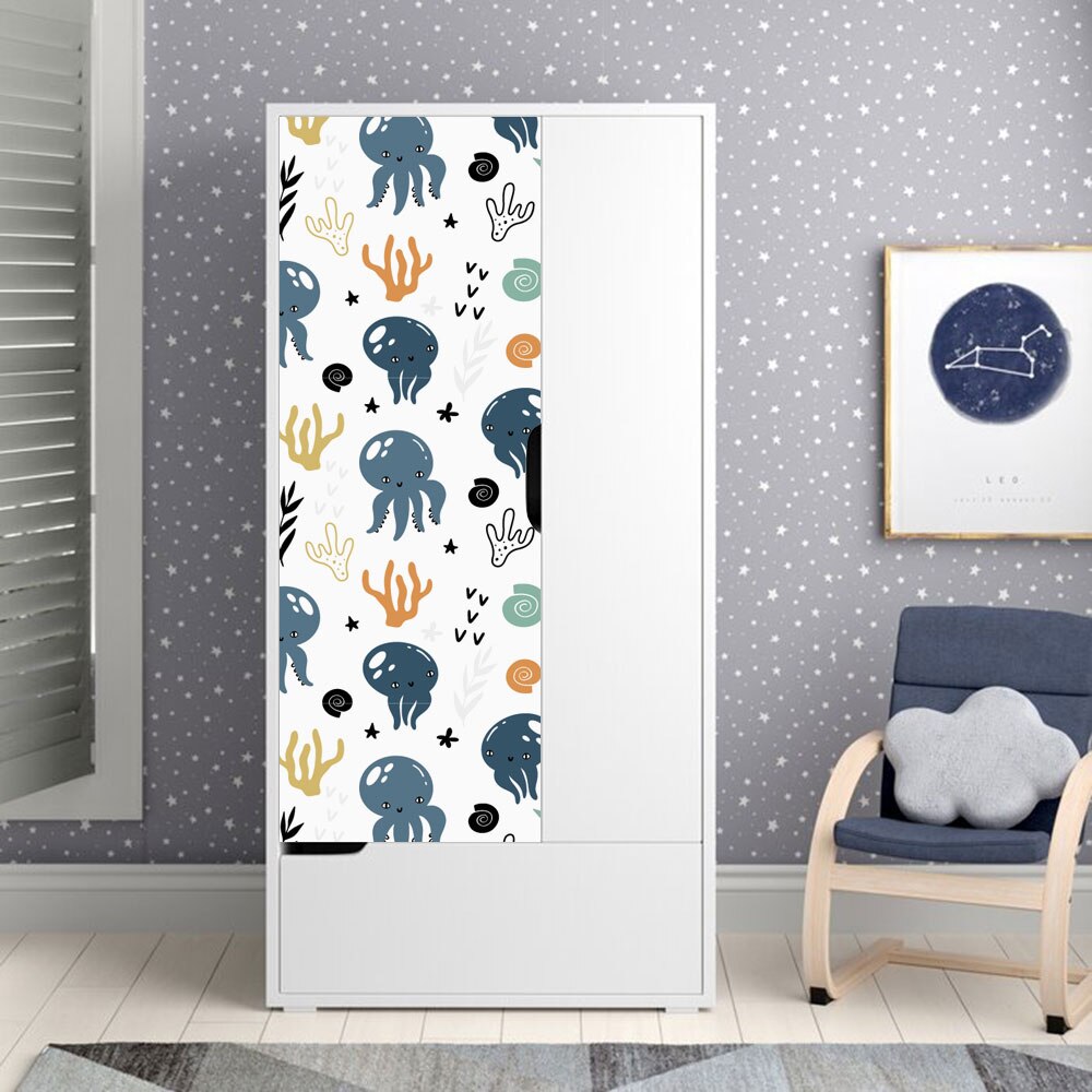 Autocolant Art Kids pentru mobilier, Caracatite in apa, autoadeziv ...