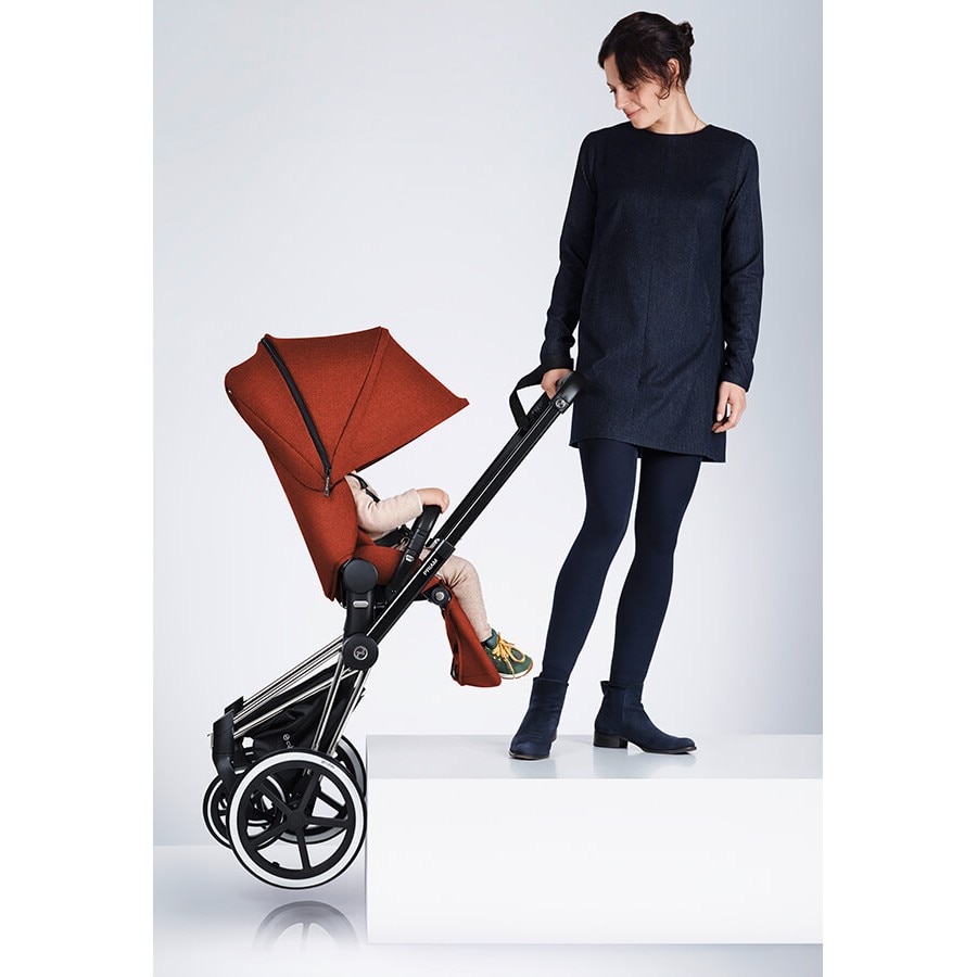 Carucior Cybex Priam Lux Seat Autumn Gold Denim, recomadat copiilor 0 ...