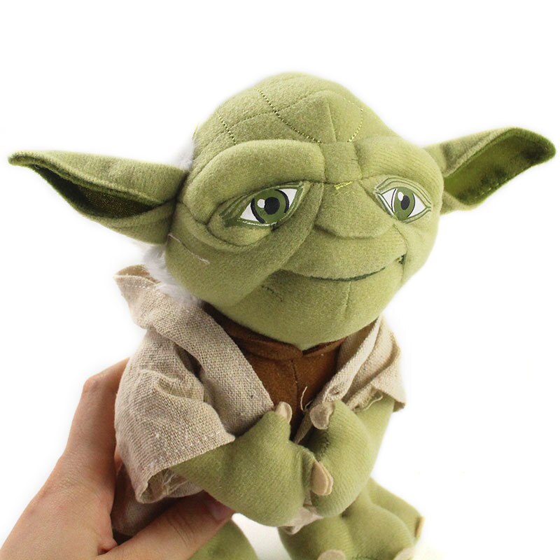 Jucarie de plus Yoda, Edea, Textil, Star Wars Yoda, 22 cm, Verde/Maro ...