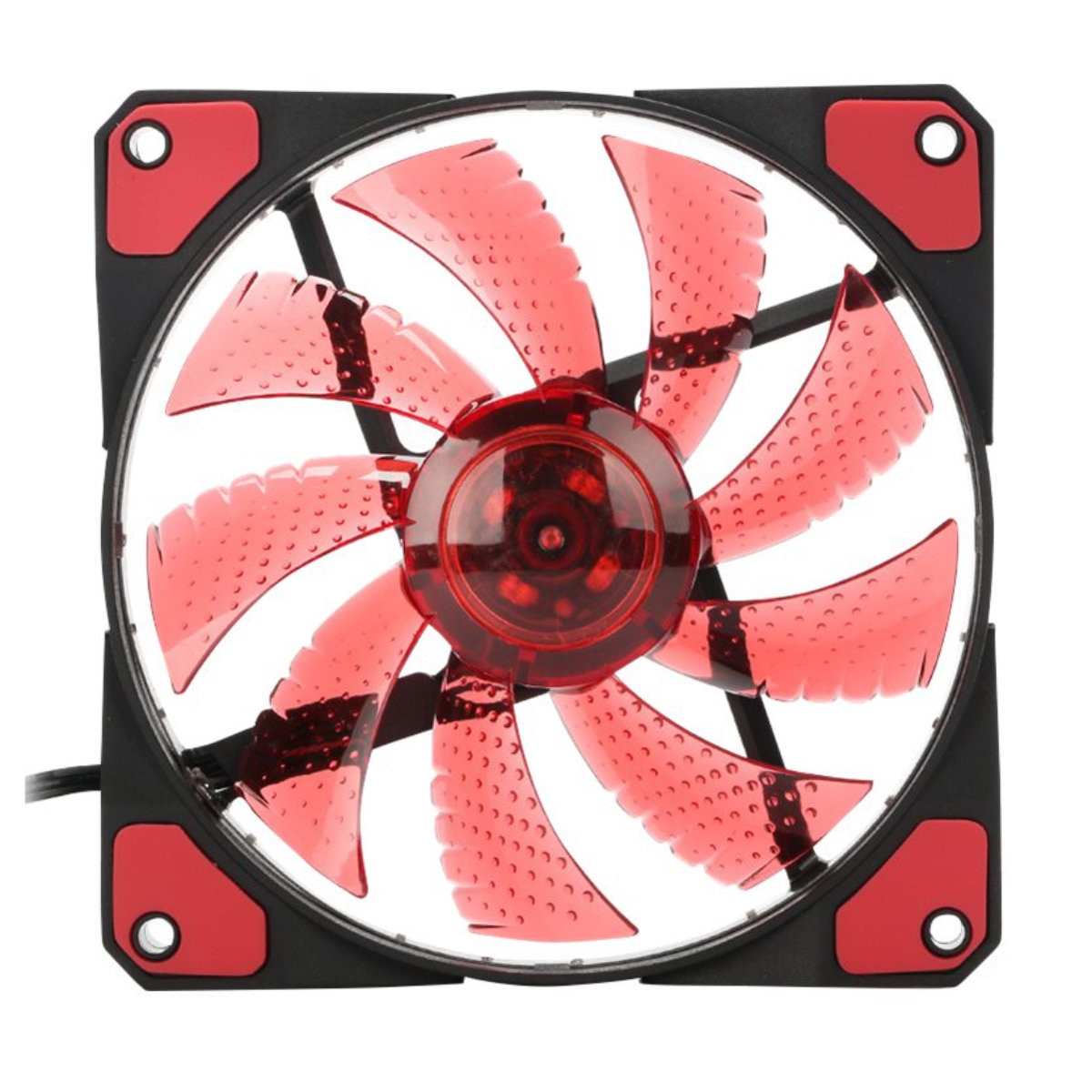 Ventilator PC, Gembird Huracan 100R, 120 x 120 x 25 mm, 15 Led rosii ...