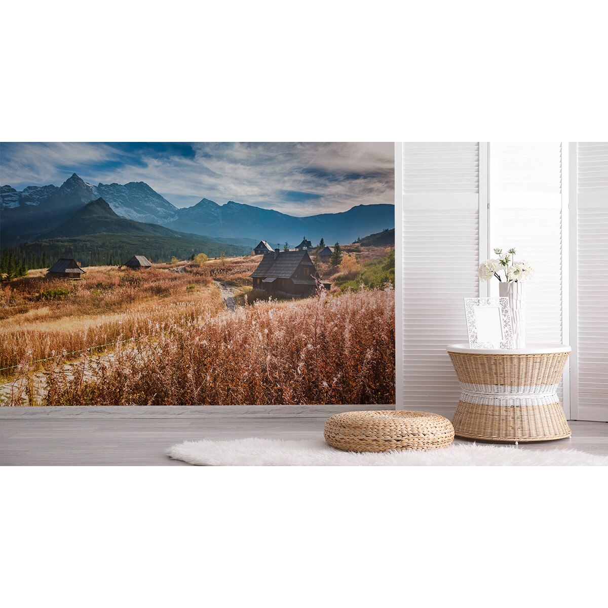 Fototapet Munti pentru Living 400cm x 280cm Peisagistic 3D, Falu ...