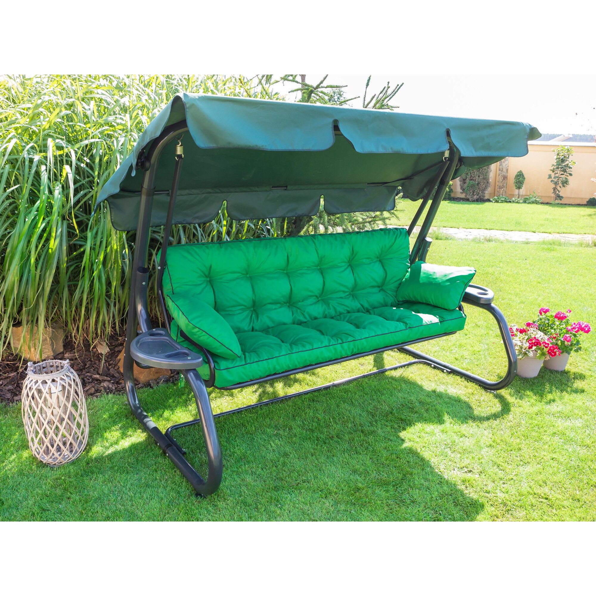 Perna de gradina "Pola" Verde 120x109x8 cm - eMAG.ro