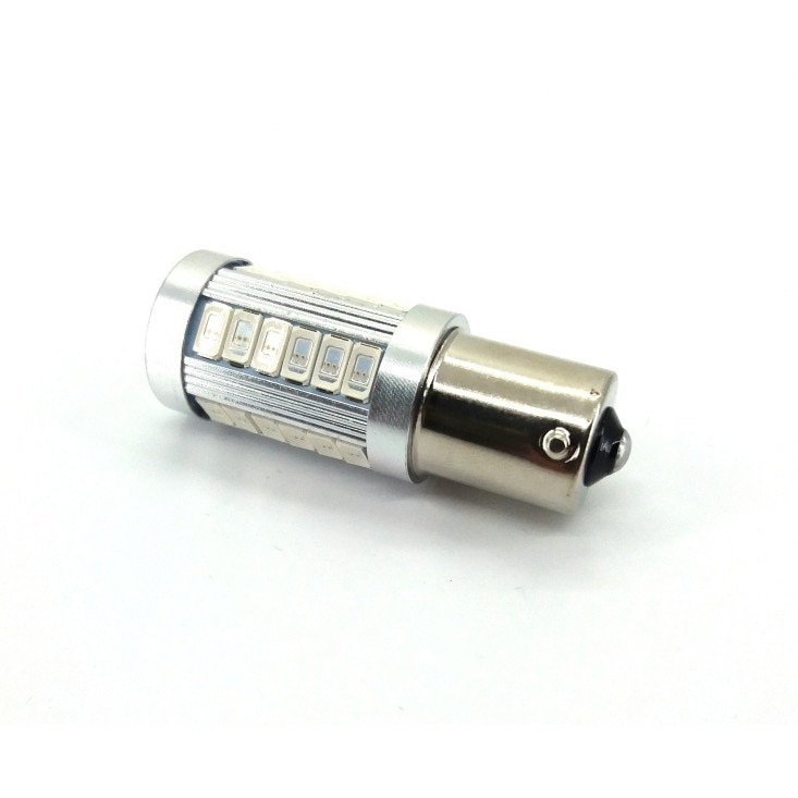 Комплект от 2 LED крушки motoLEDy BA15S, P21W, 1156, 12V-24V, CAN Bus ...