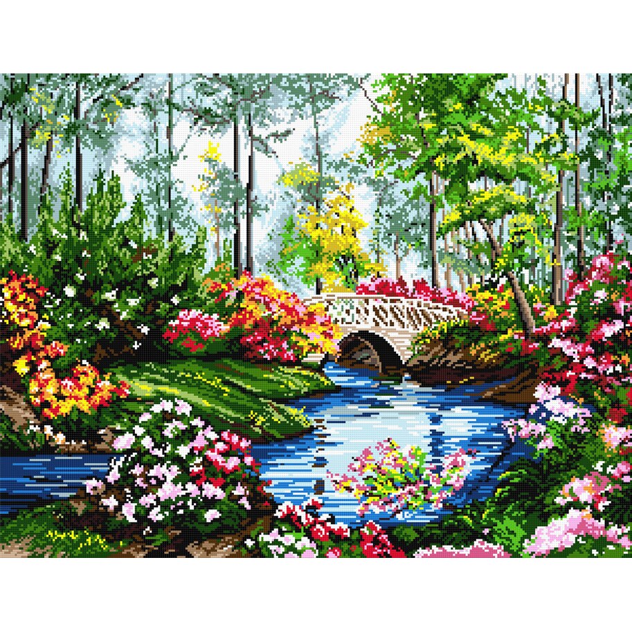 Goblen podetul din parc, Hudemas, kit cu diagrama alb-negru, cu fire ...