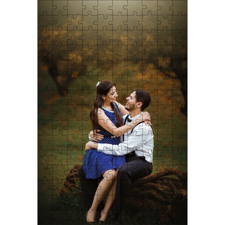 Puzzle din lemn personalizat cu poza, multicolor, 150 piese, 20x30 cm ...