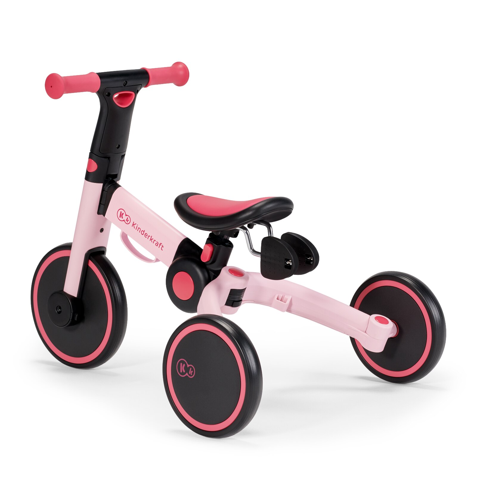 Tricicleta Kinderkraft 3 in 1 - 4Trike, roz - eMAG.ro