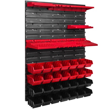 Panou depozitare scule, Botle, 28 compartimente, 576 x 780 mm, Rosu ...