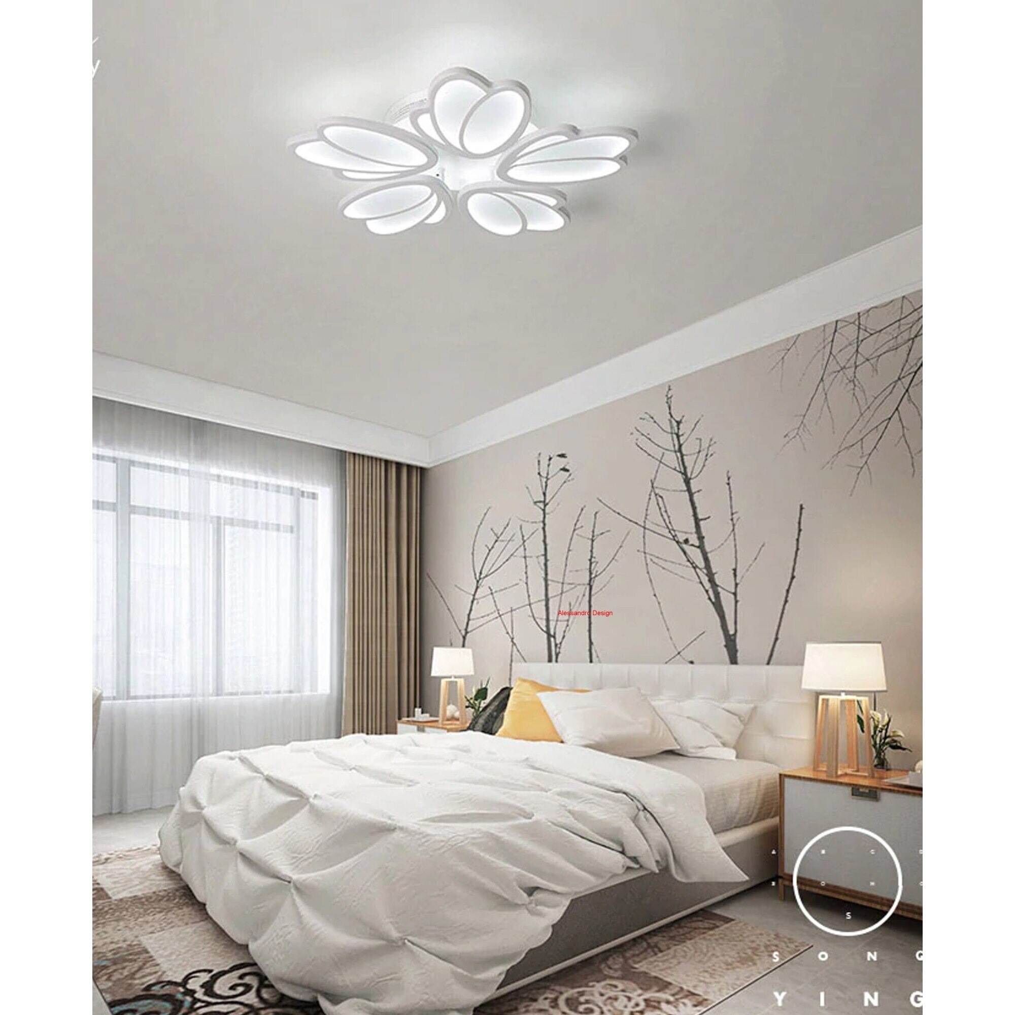 Plafoniera LED cu telecomanda Rivani 8101-5 - eMAG.ro