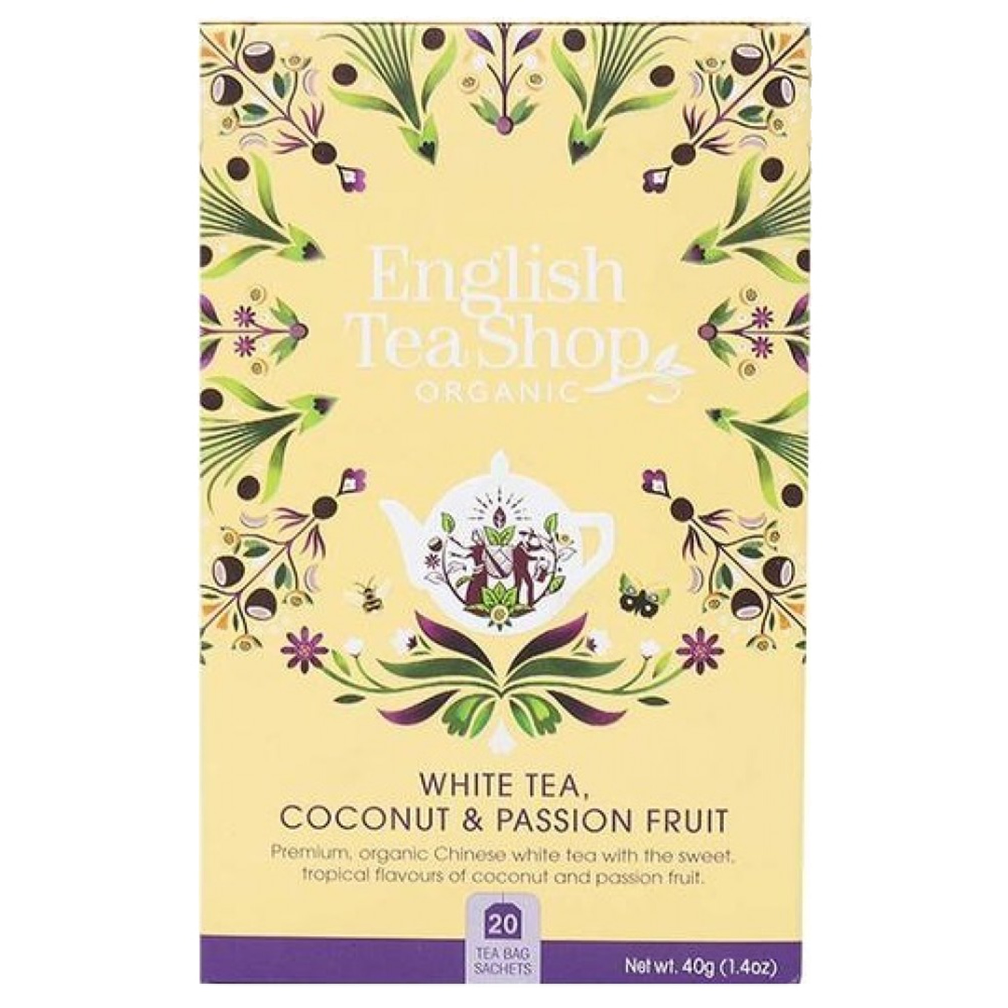 ECO fehér tea kókuszos és maracuja English Tea Shop, 20 tasak, 40g ...