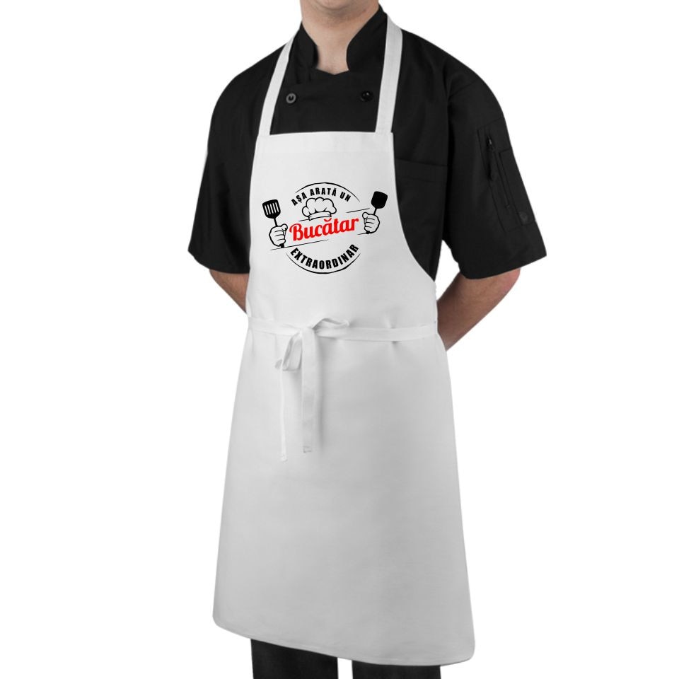 Sort personalizat Bucatar Adevarat,Kariban, Alb - eMAG.ro