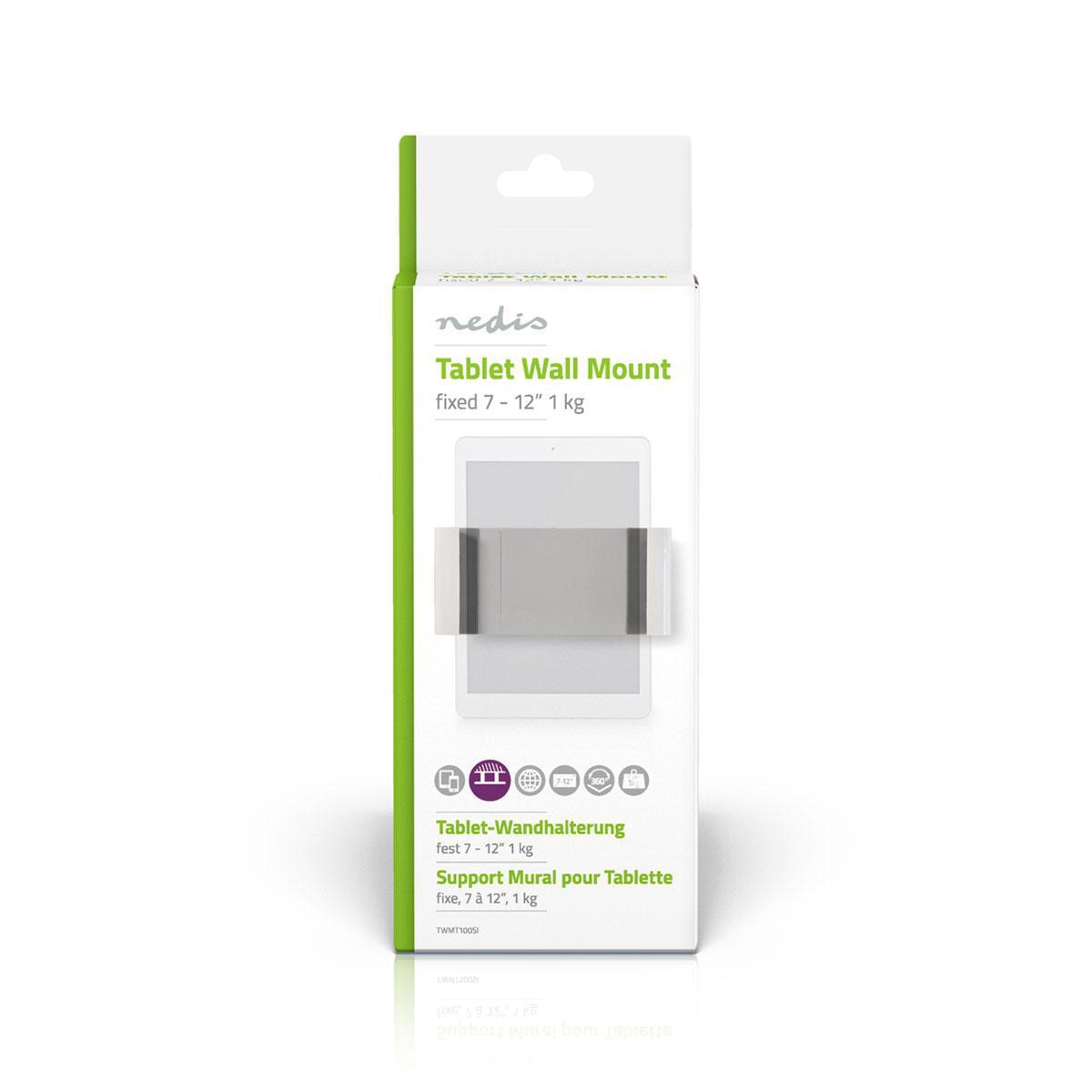 Nedis Fali tablet tartó konzol, állítható, 7-12", műanyag/acél, fehér ...