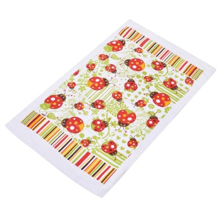 Prosop de bucatarie cu imprimeu de Paste, buburuze, 60 x 35 cm - eMAG.ro