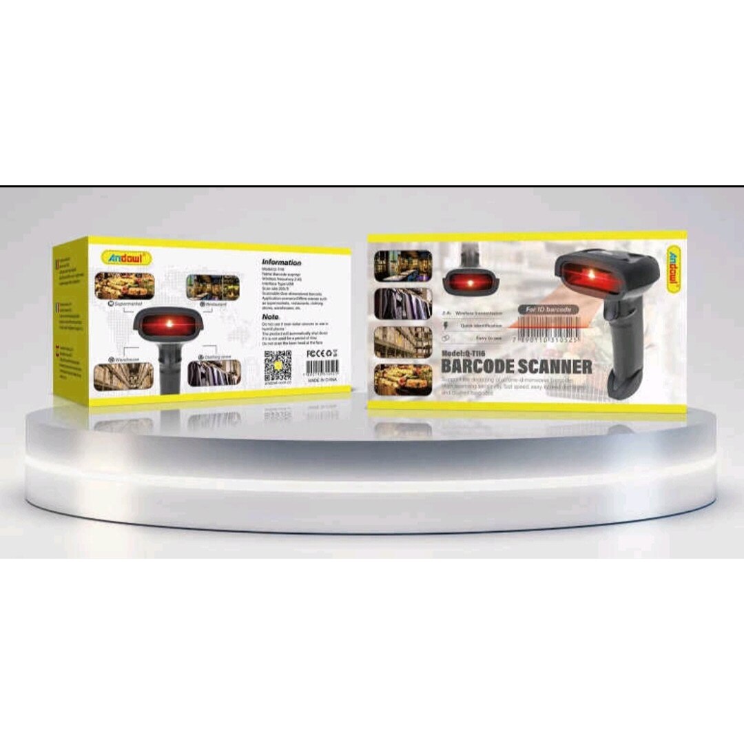 Cititor / scanner coduri de bare Andowl Q-T116, 1D, 2.4 G, Bluetooth ...