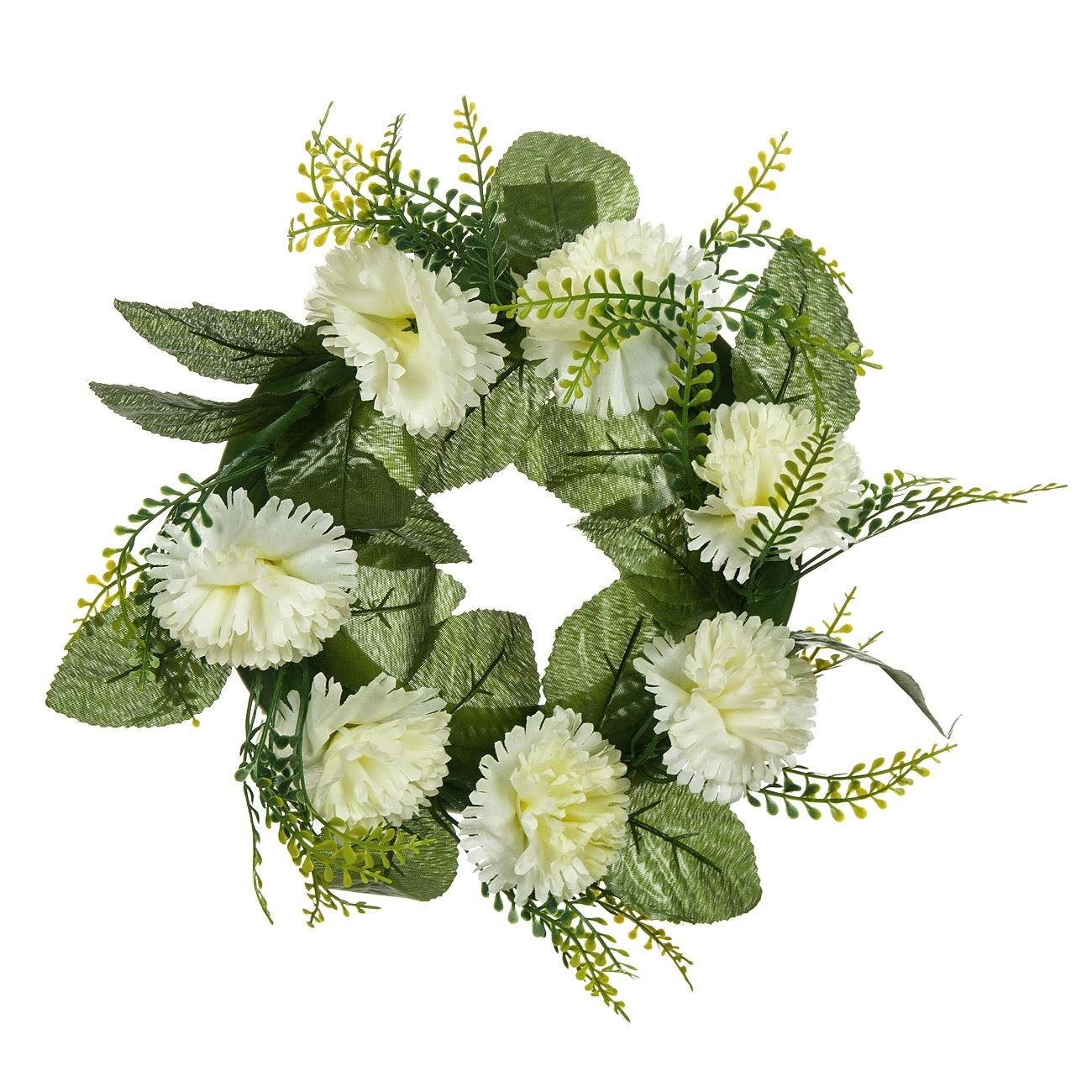 Coronita cu flori albe decorative de Paste, Lioness, 21 cm - eMAG.ro